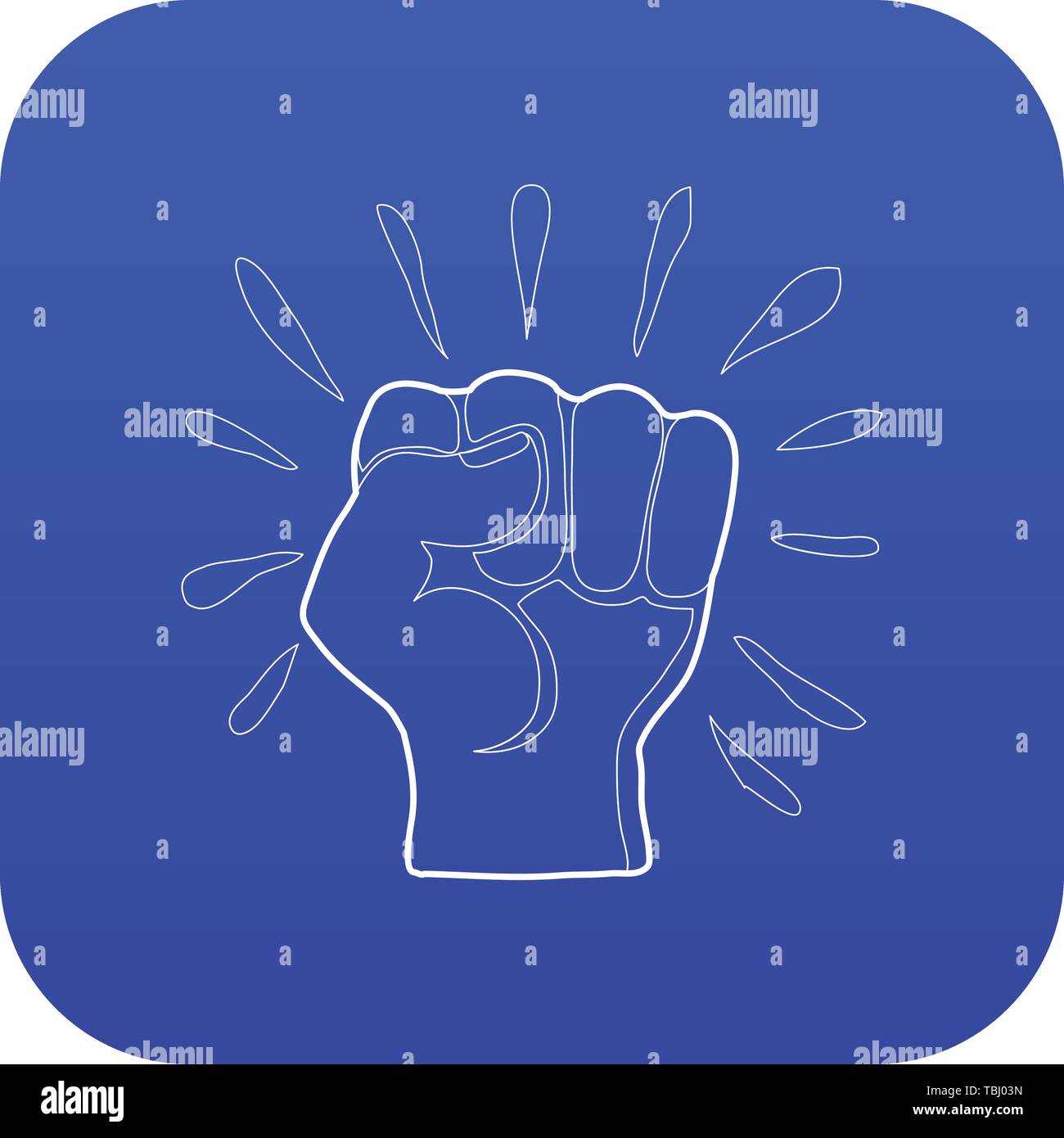 Riot icon blue vector Stock Vector Image & Art - Alamy