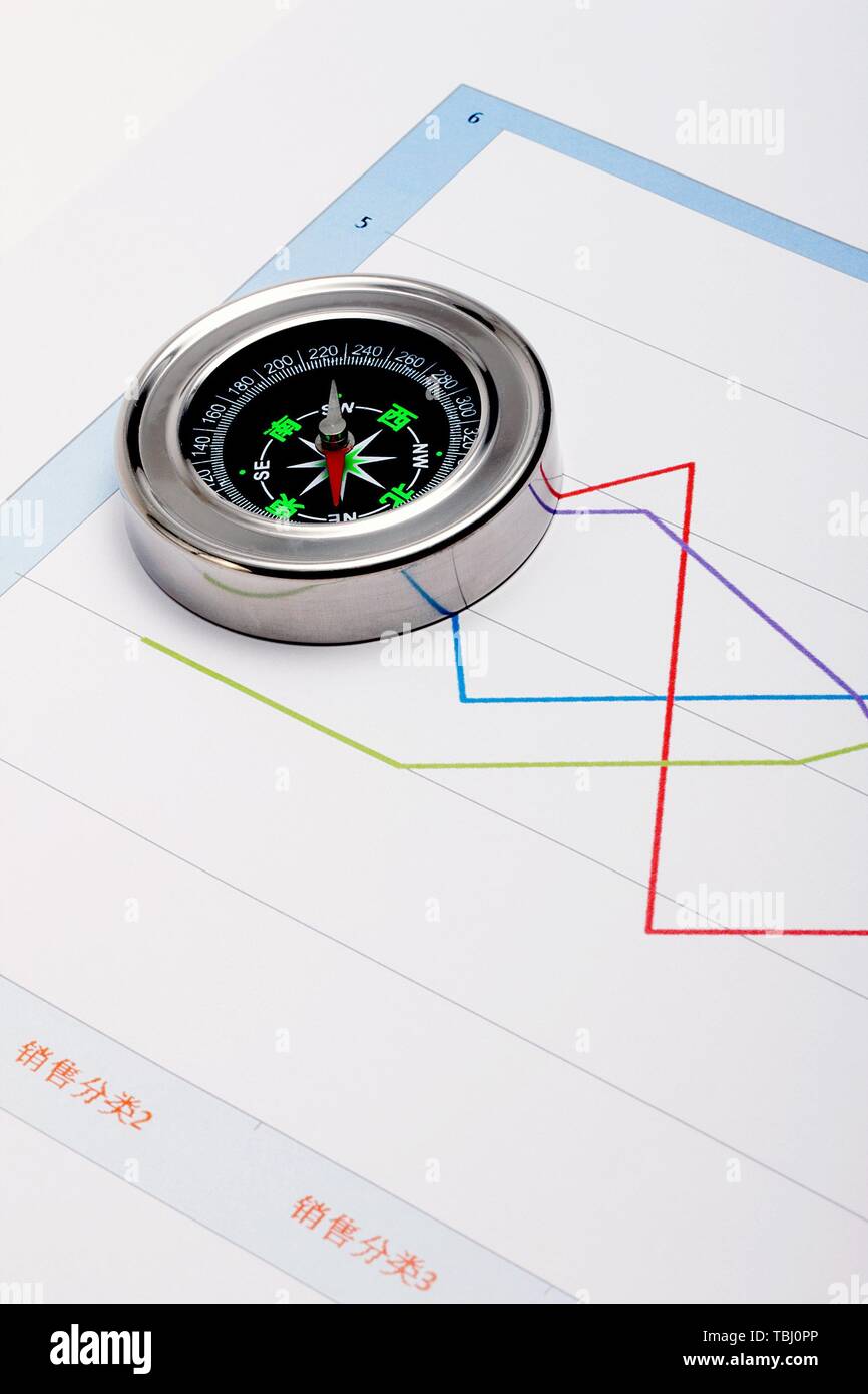 Broken line diagram Stock Photo - Alamy