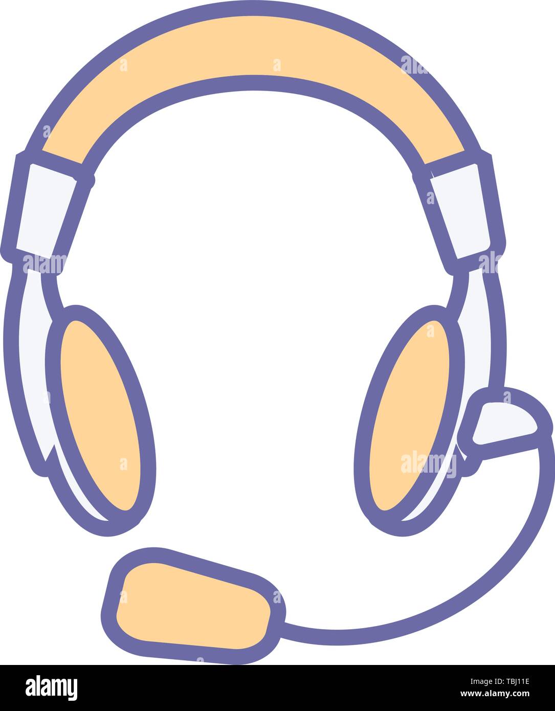 Headphone mic icon Stock Vector Images - Alamy