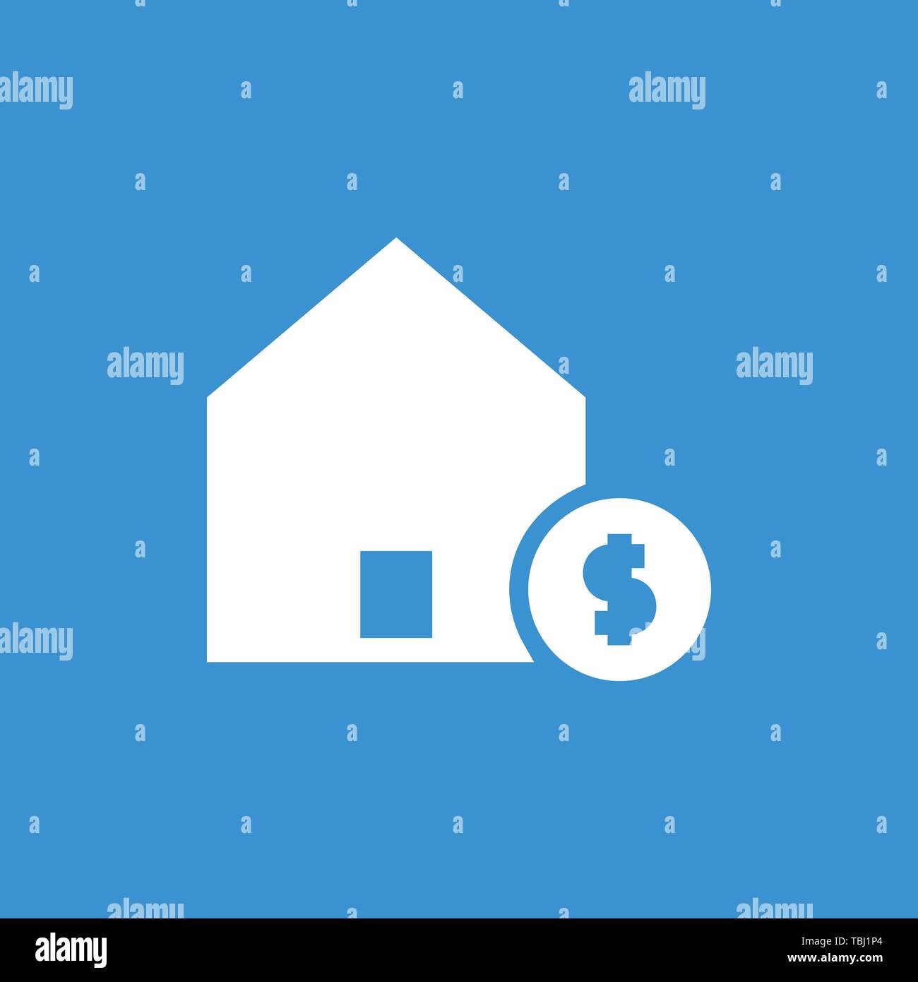 Dollar house on white Stock Vector Images - Alamy
