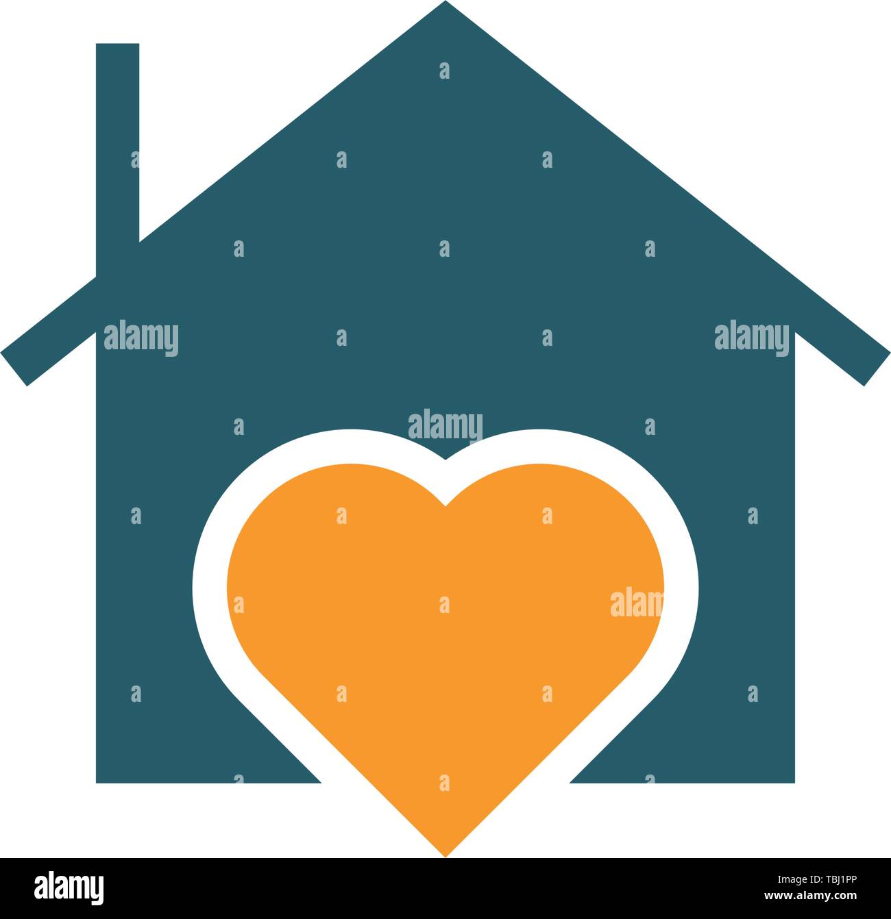 House with heart icon - vector Stock Vector Image & Art - Alamy