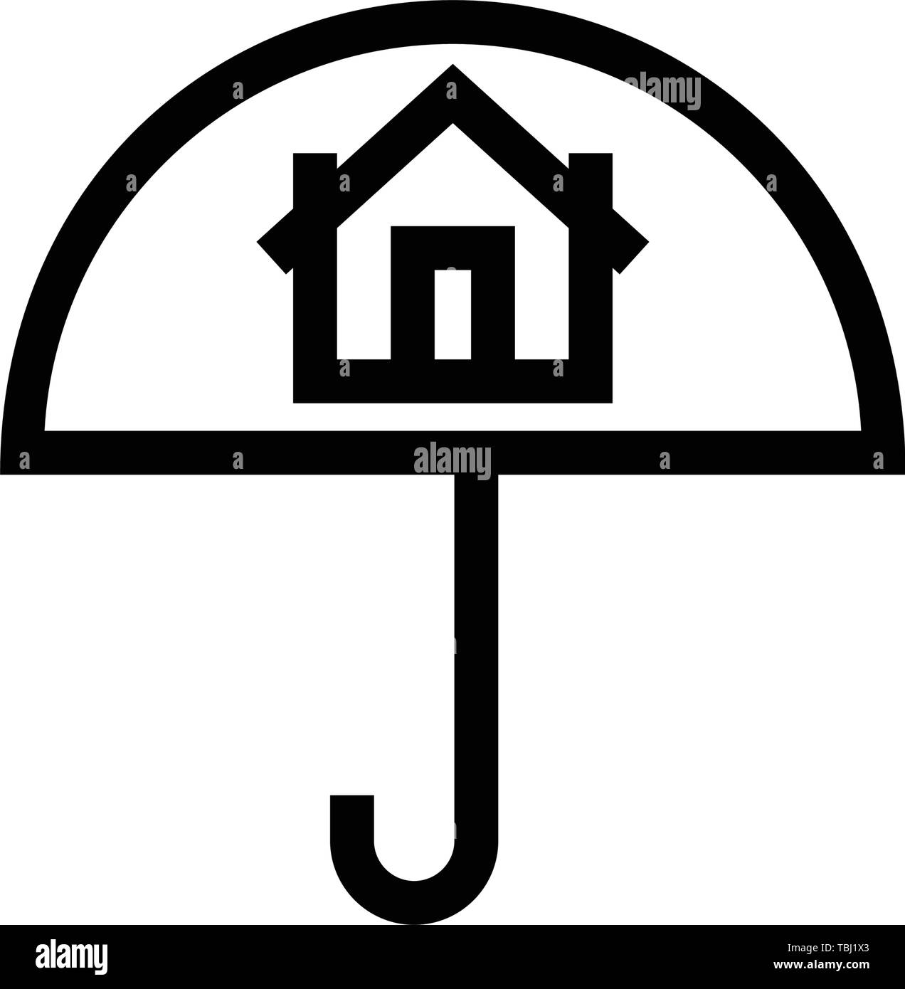 House protection sign - Real estate safety icon Stock Vector Image ...