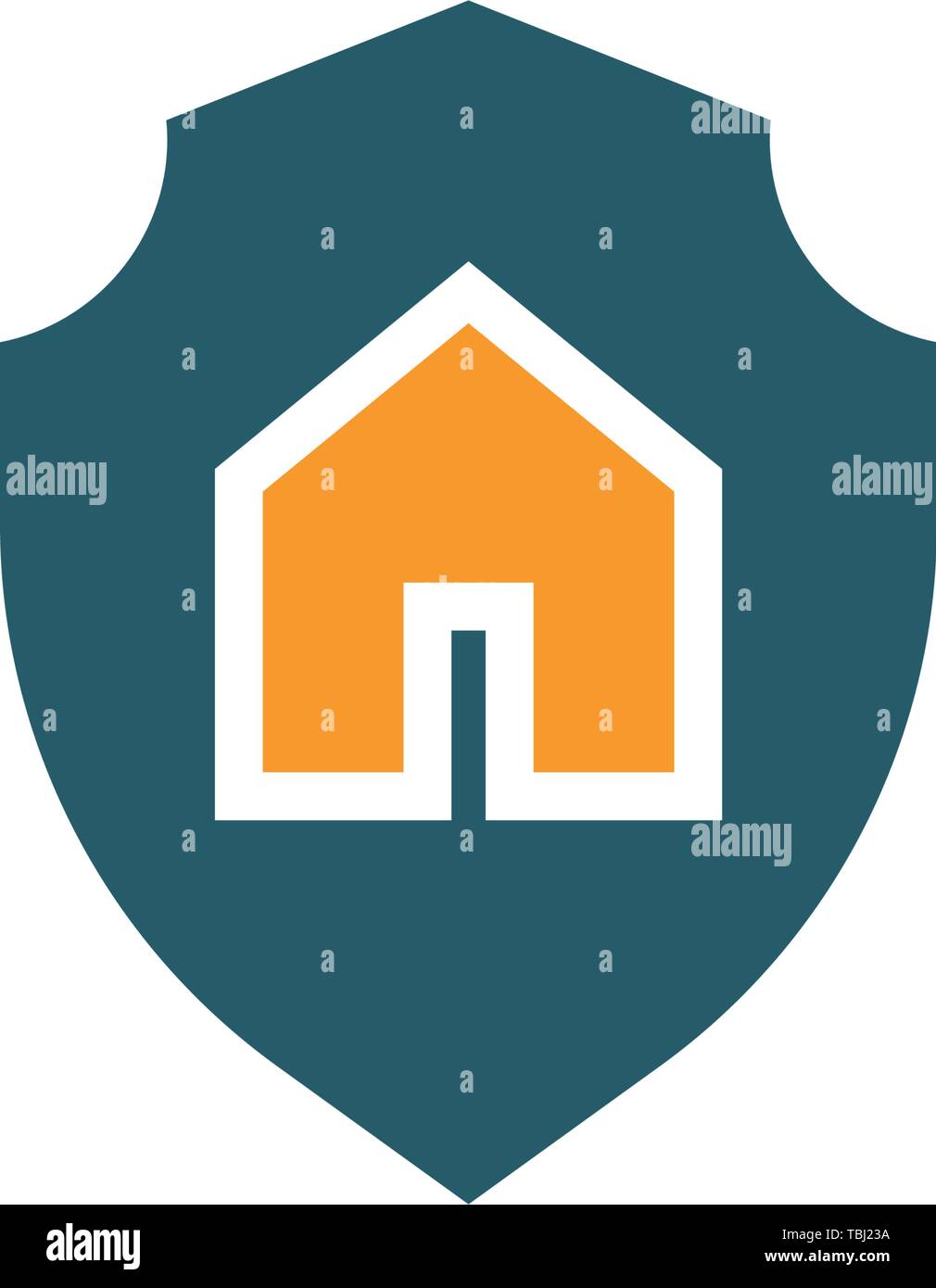 House protection sign - Safety real estate icon vector Stock Vector ...