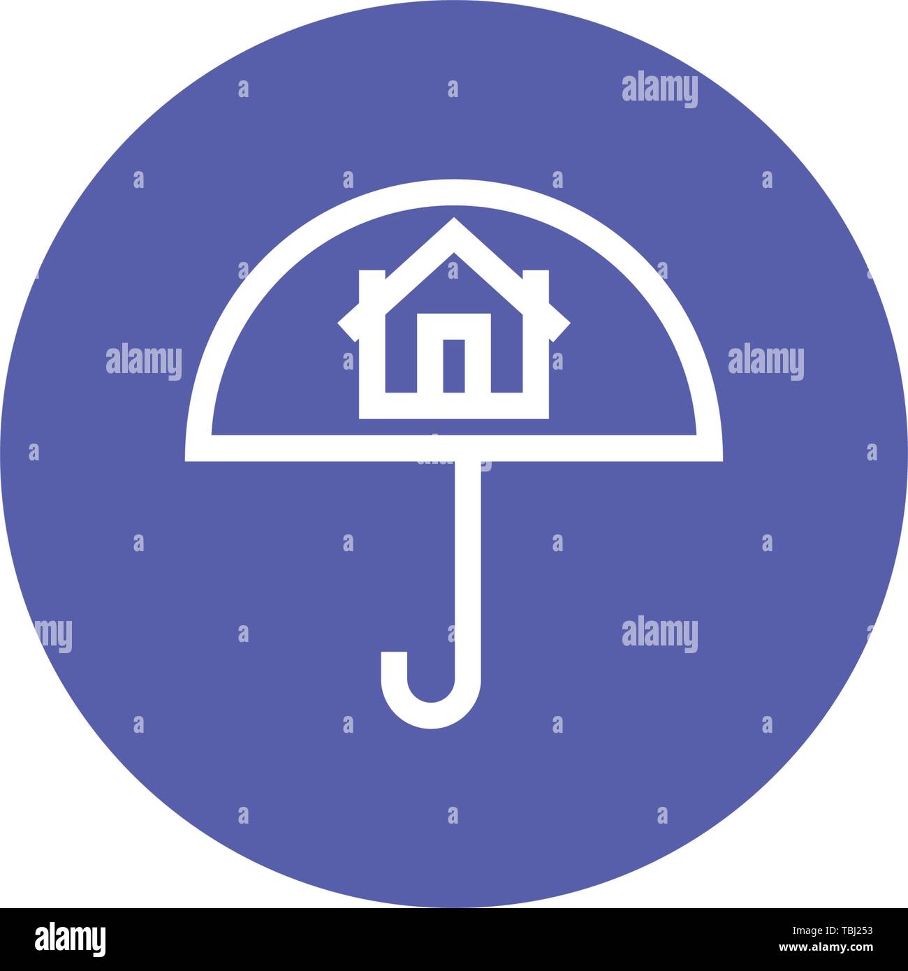 House protection sign - Real estate safety icon Stock Vector Image ...
