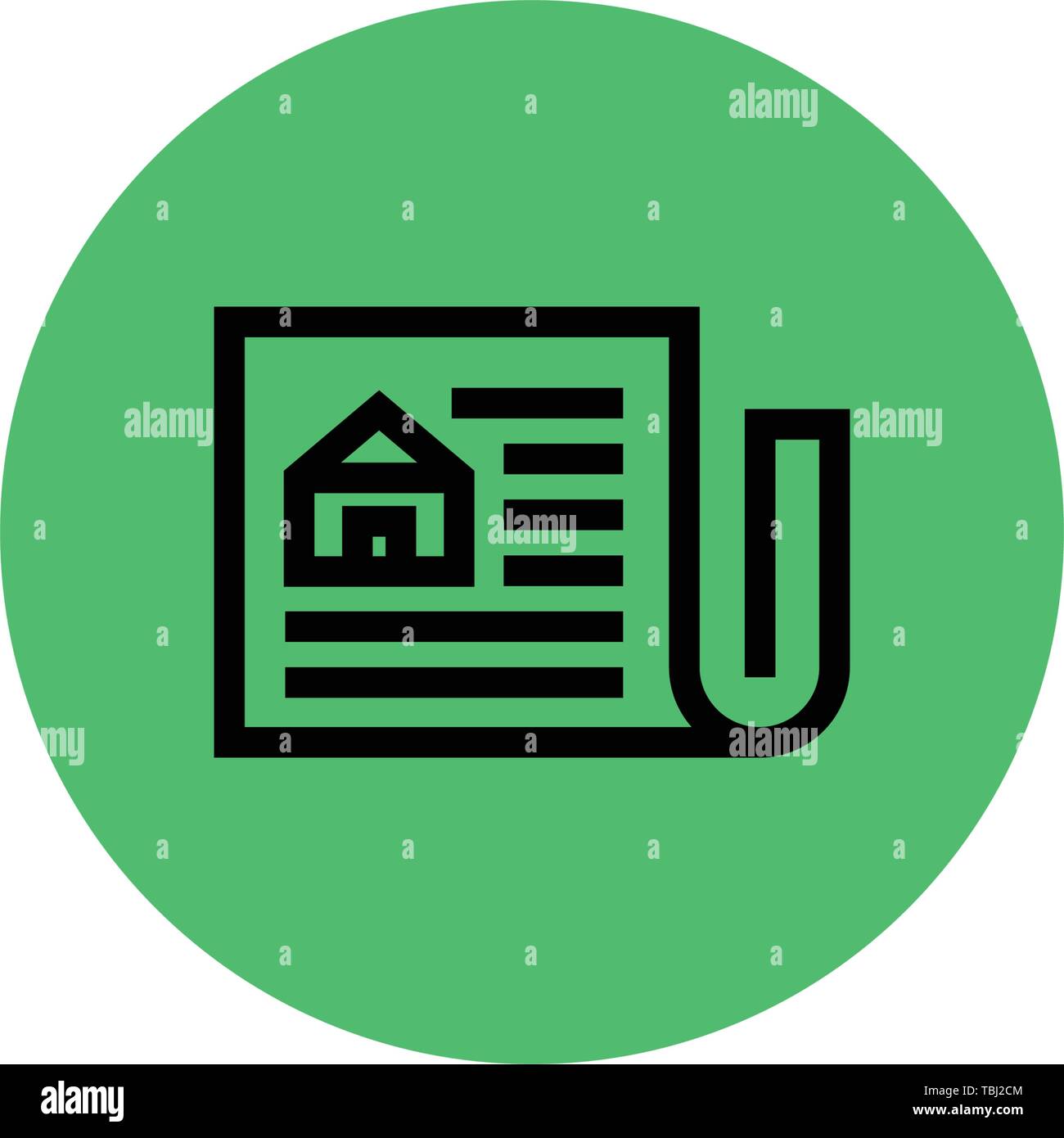 Real estate document sign - House agreement icon vector Stock Vector ...