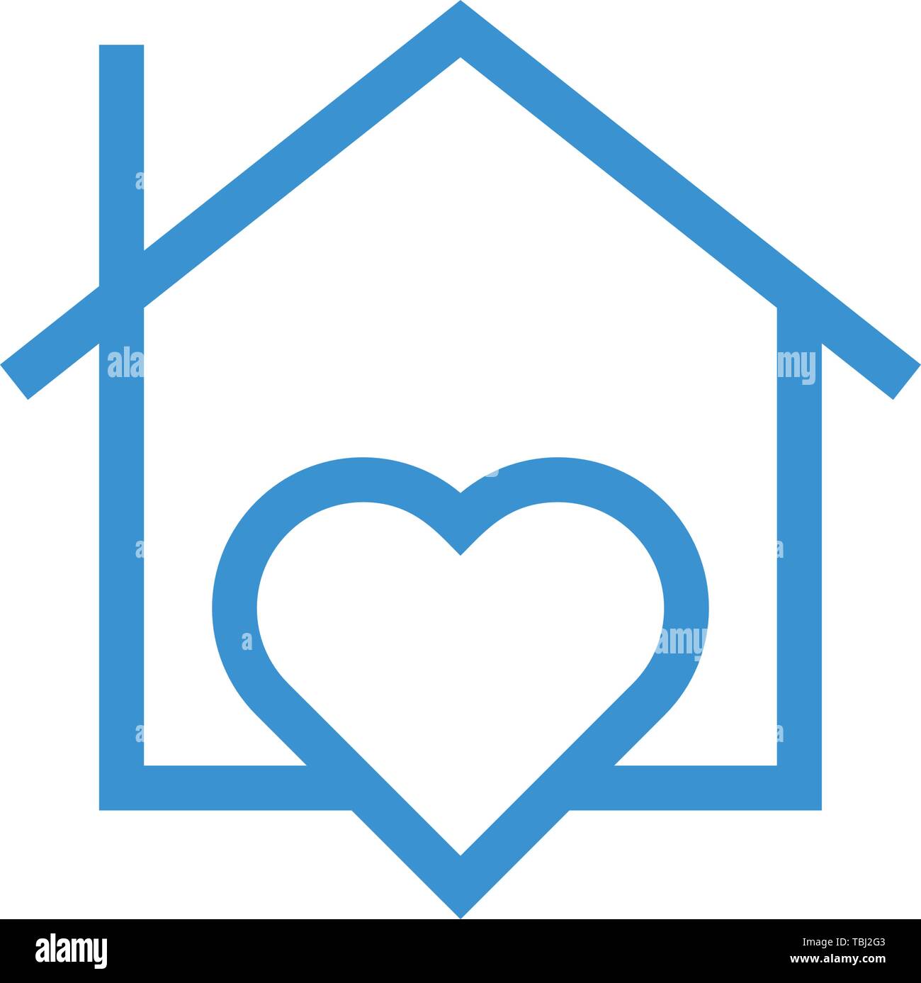 House with heart icon - vector Stock Vector Image & Art - Alamy