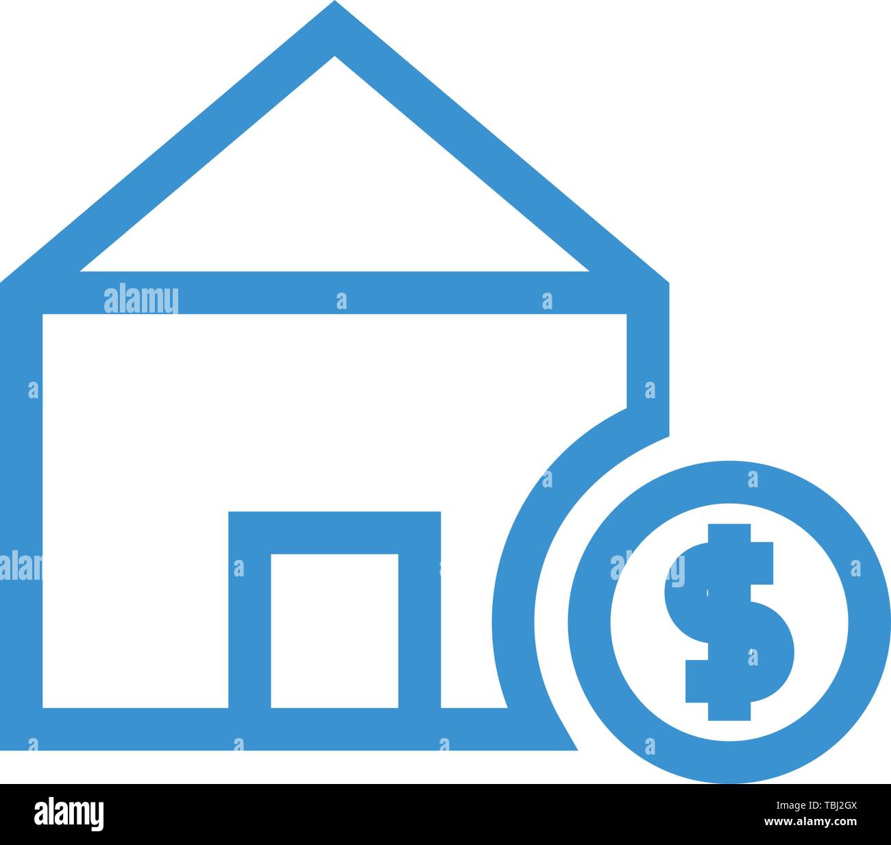 House symbol dollar sign real Stock Vector Images - Alamy