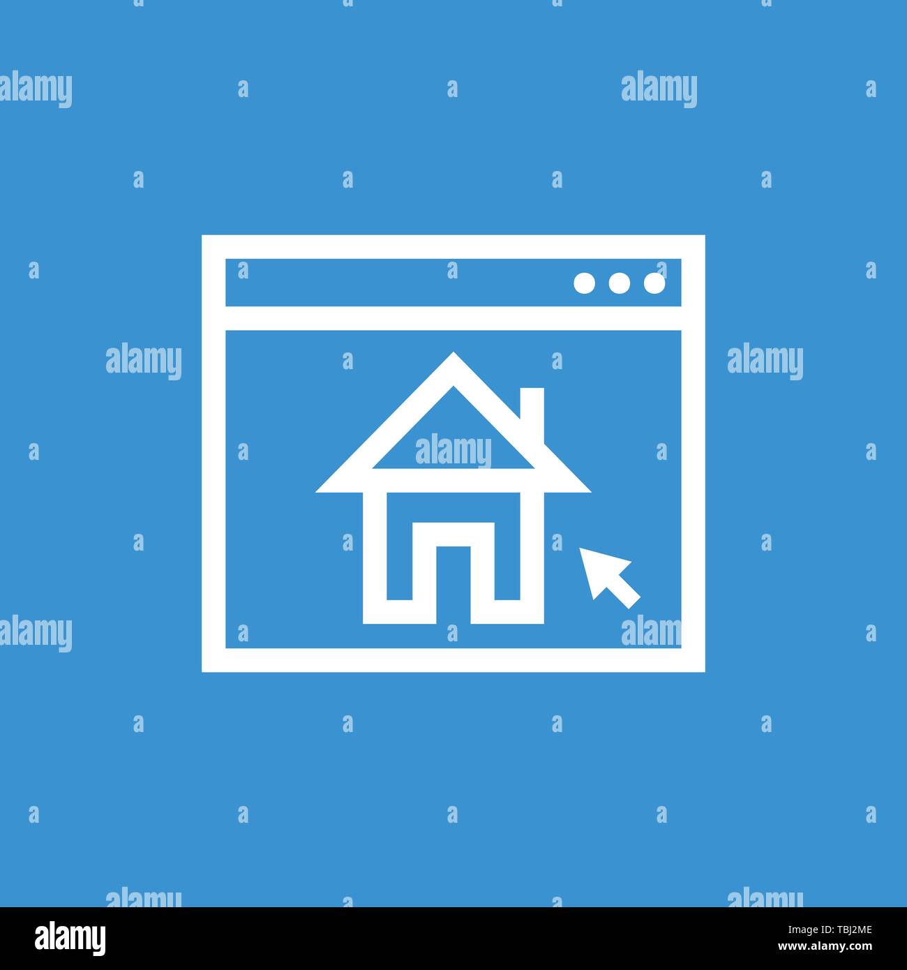 Online house property searching icon- web sign vector Stock Vector ...