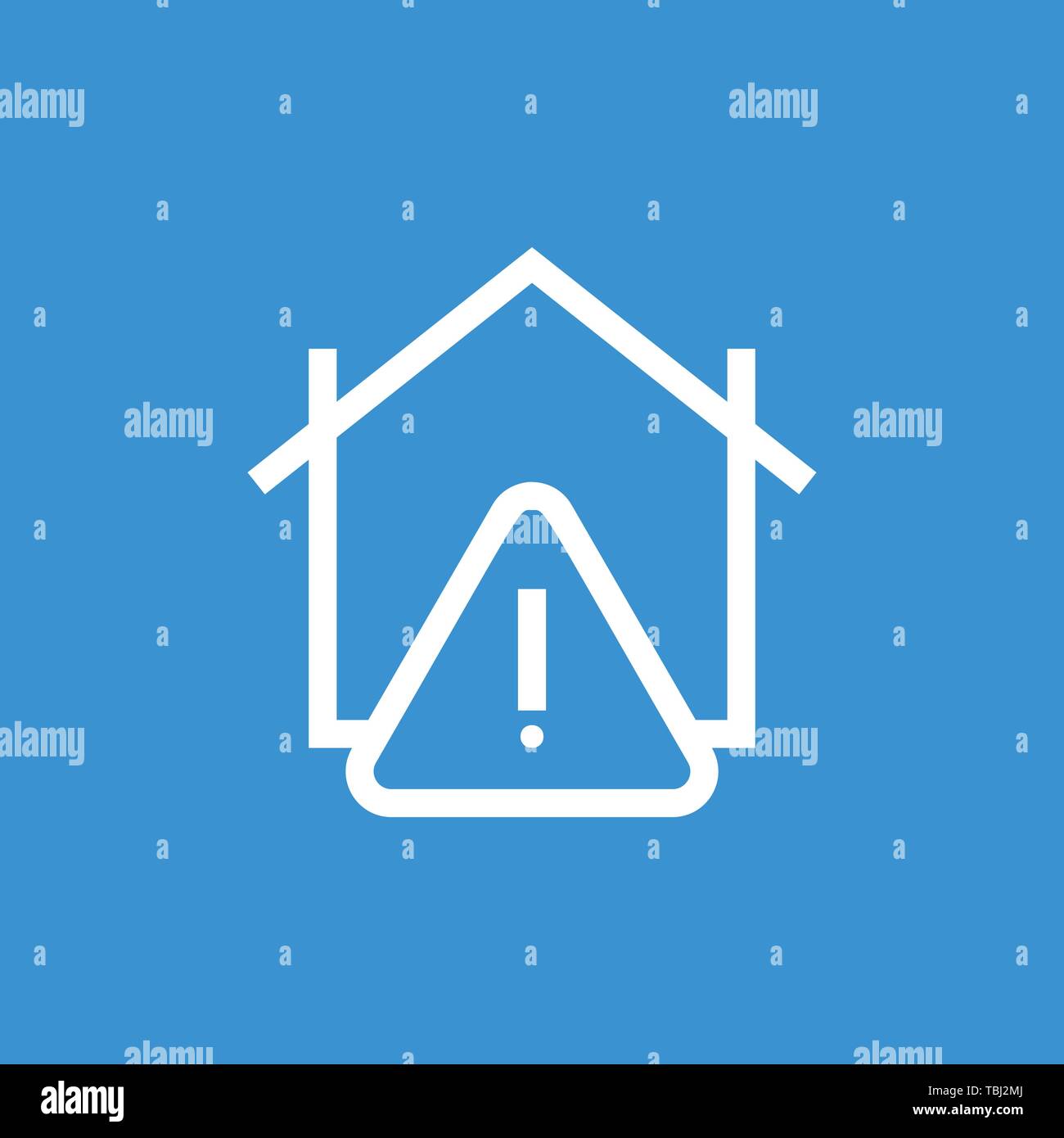 House dangerous icon - Real estate danger zone icon Stock Vector Image ...