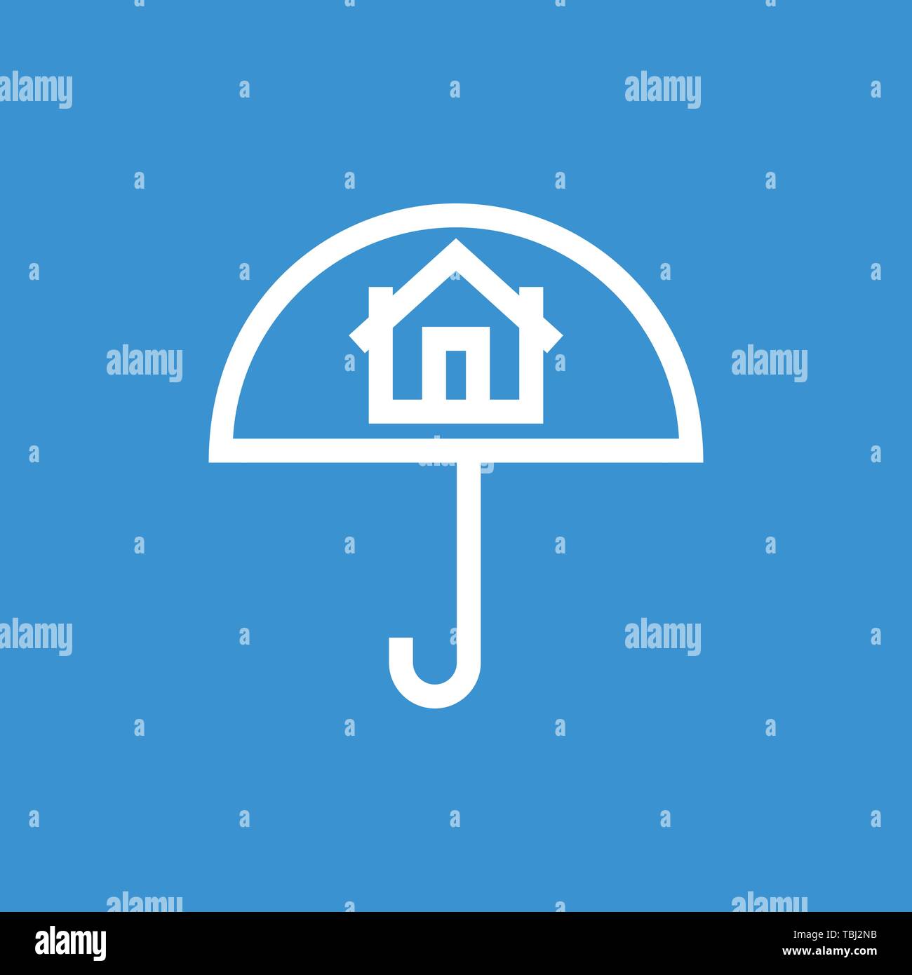 House protection sign - Real estate safety icon Stock Vector Image ...