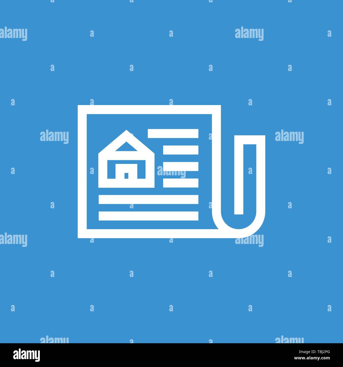 Real estate document sign - House agreement icon vector Stock Vector ...