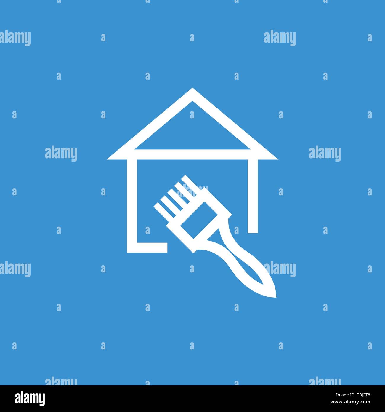 House renovation icon vector - Real estate painting service sign Stock ...