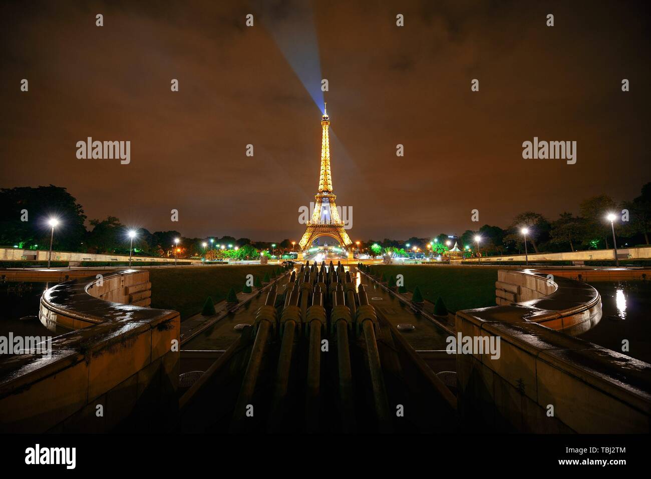 PARIS, FRANCE - MAY 13: Eiffel Tower night view on May 13, 2015 in ...