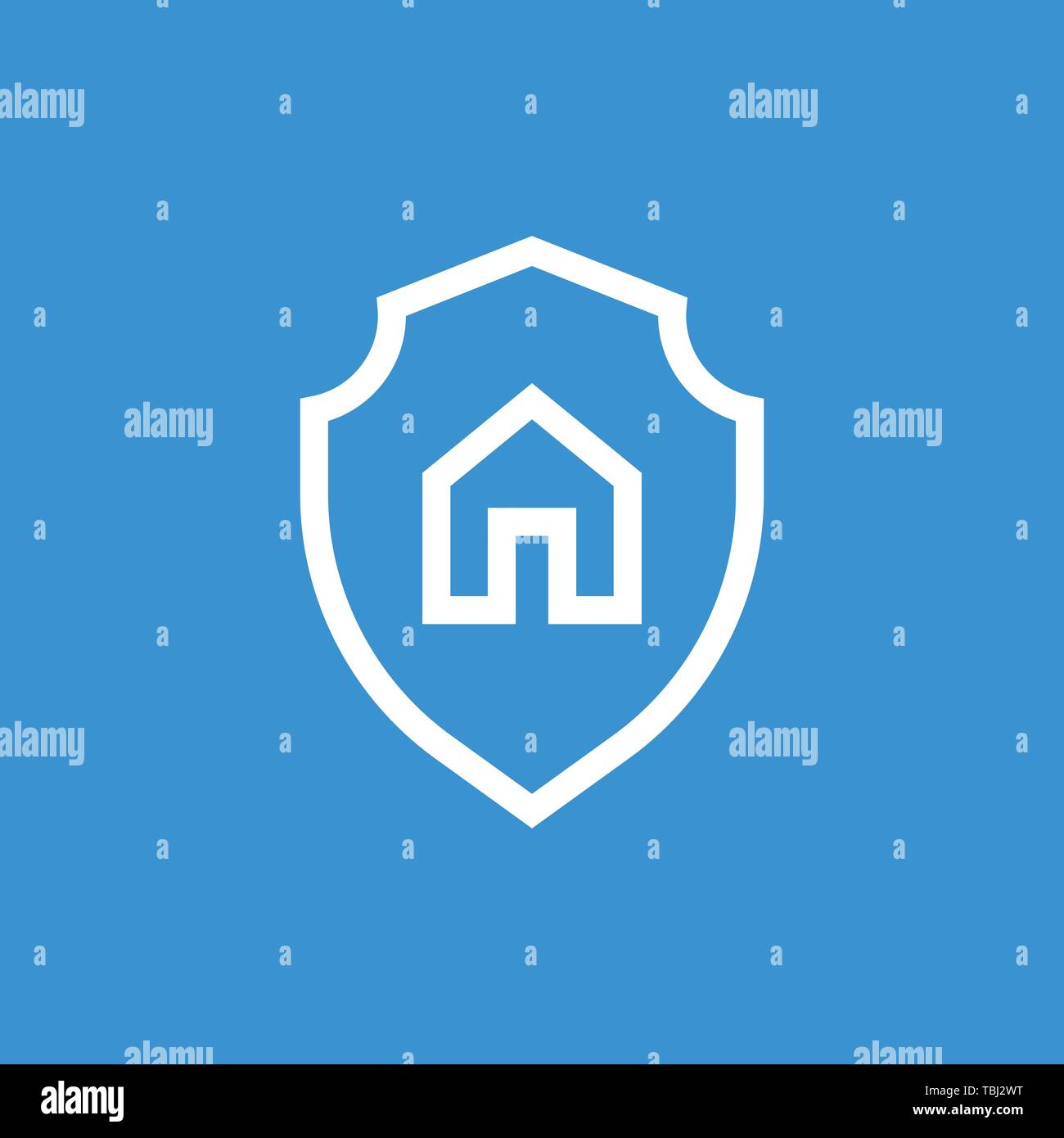 House protection sign - Safety real estate icon vector Stock Vector ...