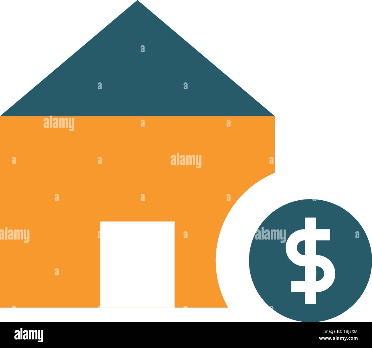 house with dollar sign icon - vector Stock Vector Image & Art - Alamy