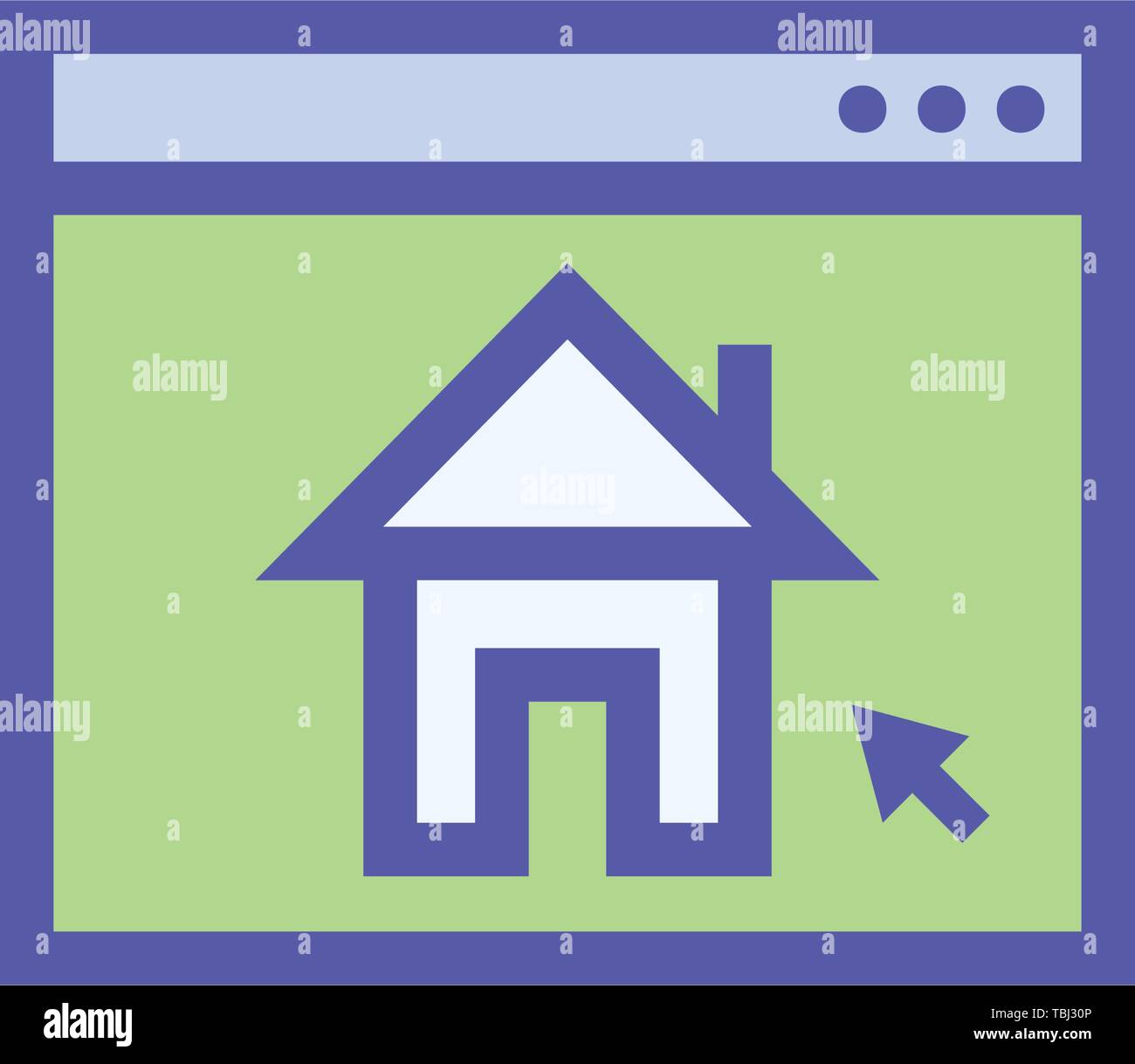 Online house property searching icon- web sign vector Stock Vector ...