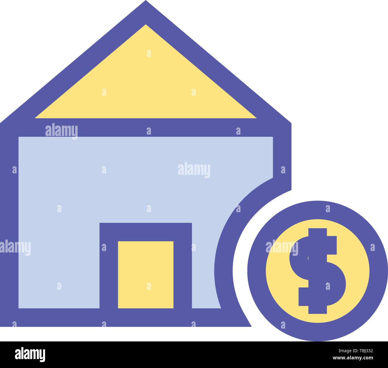 house with dollar sign icon - vector Stock Vector Image & Art - Alamy