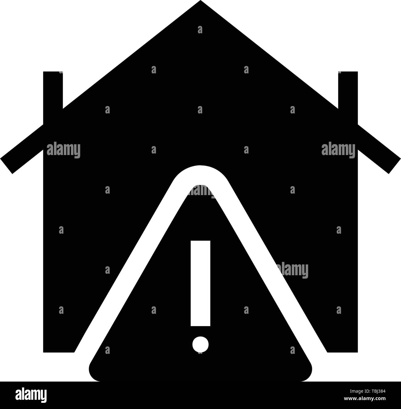 House dangerous icon - Real estate danger zone icon Stock Vector Image ...
