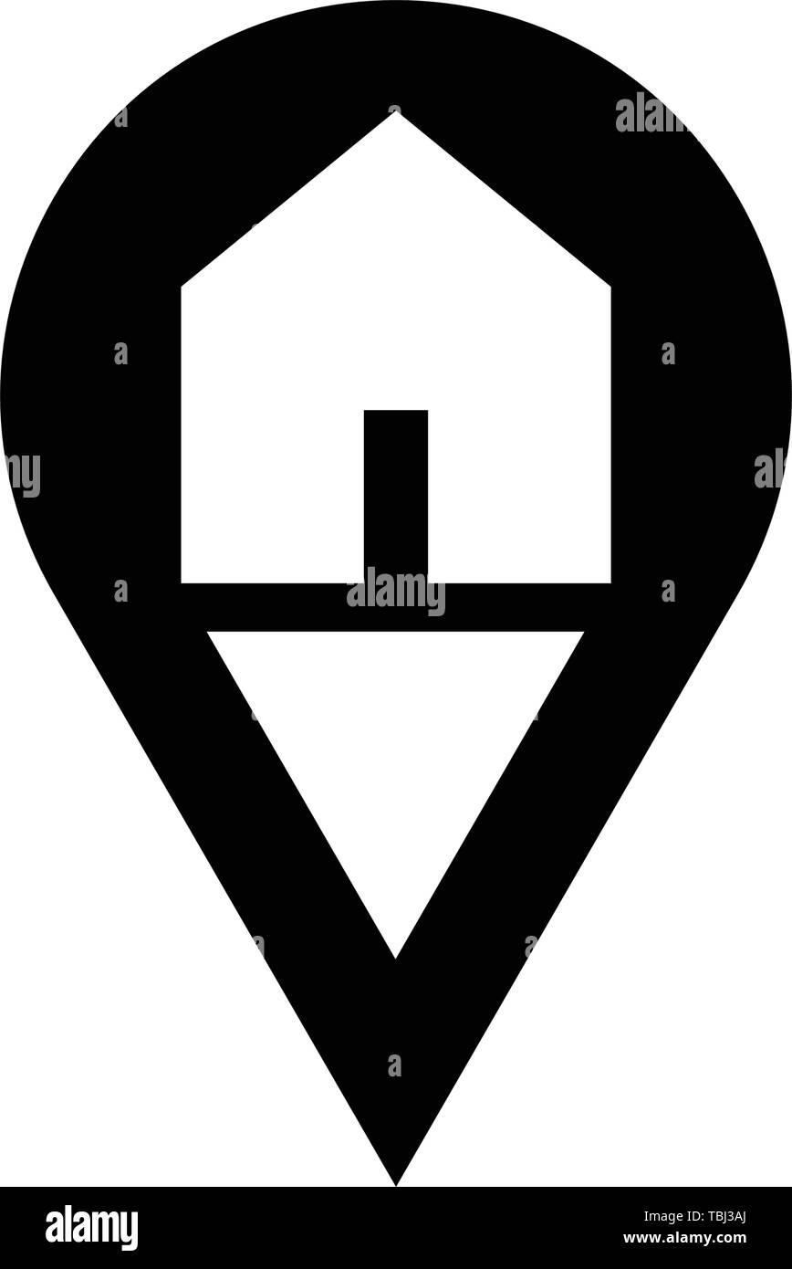 Located House sign icon - vector Stock Vector Image & Art - Alamy