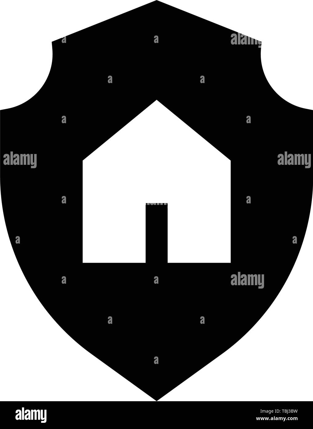 House protection sign - Safety real estate icon vector Stock Vector ...