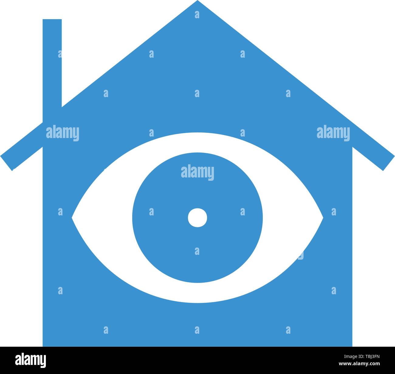 House with eye sign icon - vector Stock Vector Image & Art - Alamy