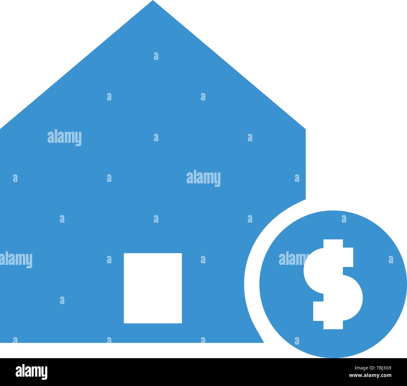 house with dollar sign icon - vector Stock Vector Image & Art - Alamy