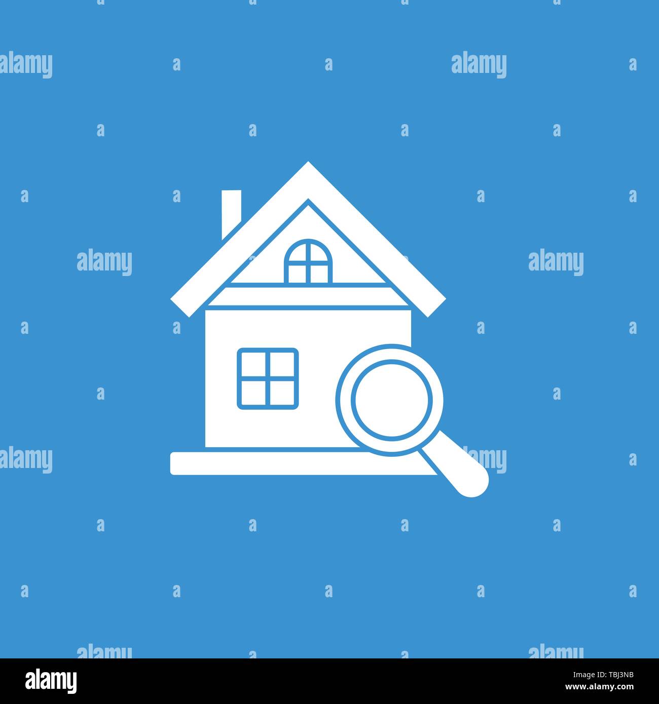 Search house icon - Finding a home sign vector Stock Vector Image & Art ...