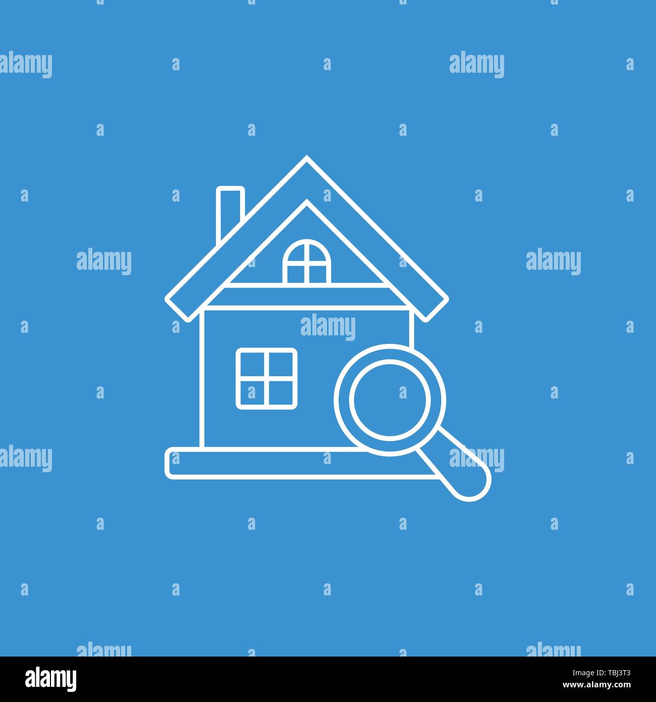 Search house icon - Finding a home sign vector Stock Vector Image & Art ...