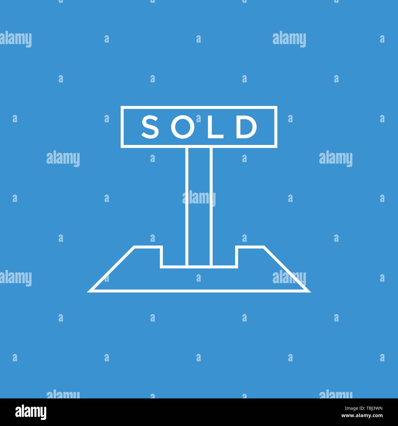 Sold sign - Sold sign icon vector Stock Vector Image & Art - Alamy