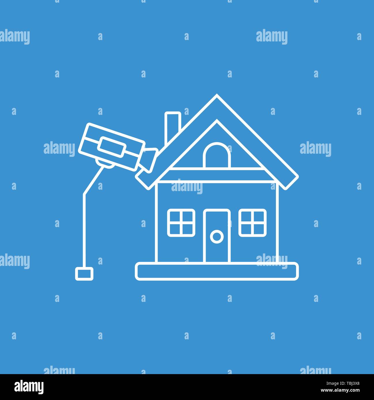 House sign with security camera icon - vector Stock Vector Image & Art ...