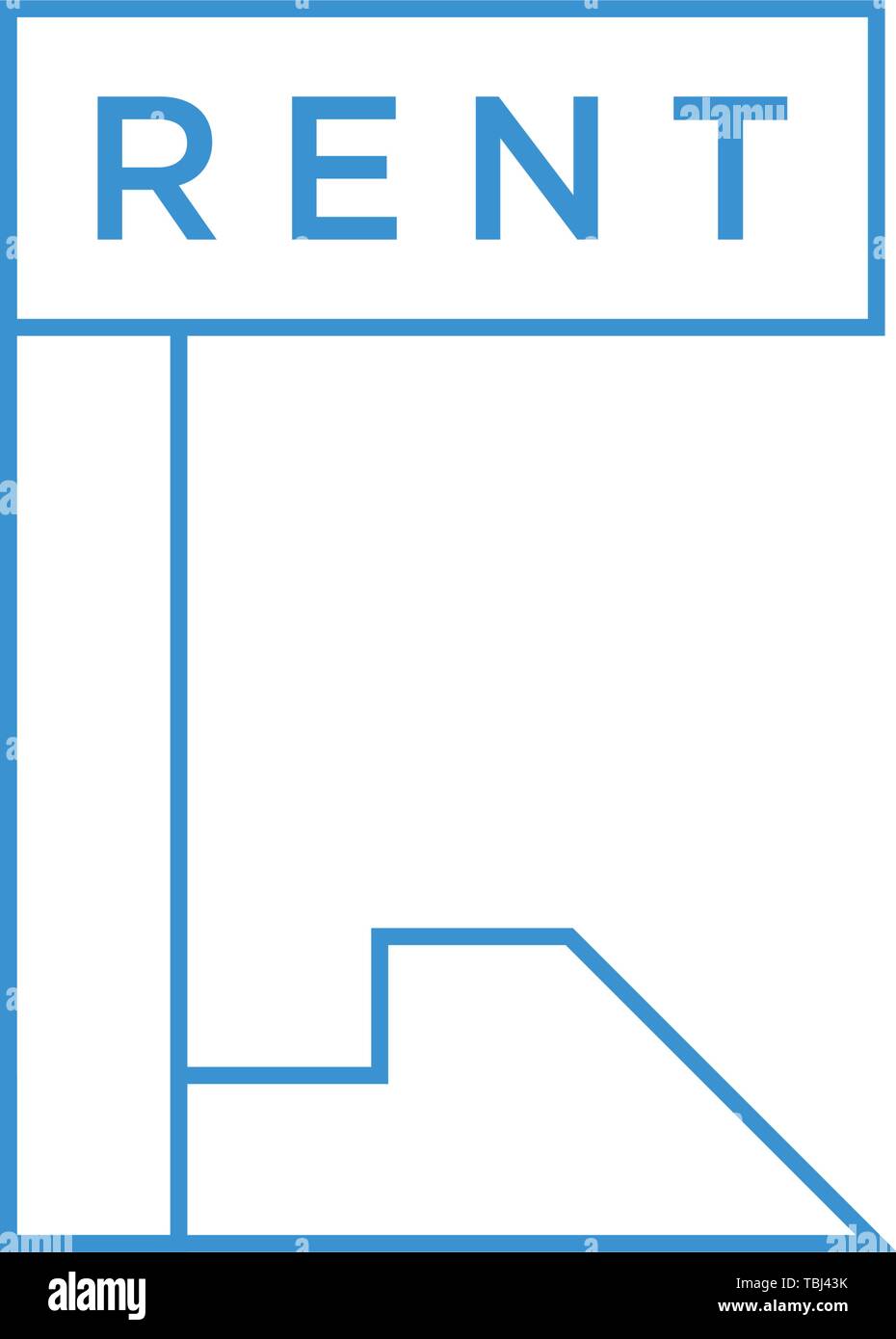 Rent sign - Rental sign icon vector Stock Vector Image & Art - Alamy