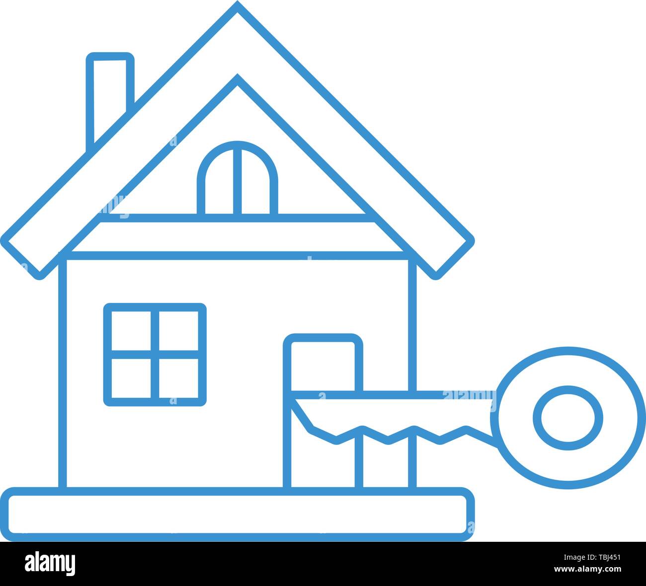Protection house sign - Home with key icon vector Stock Vector Image ...