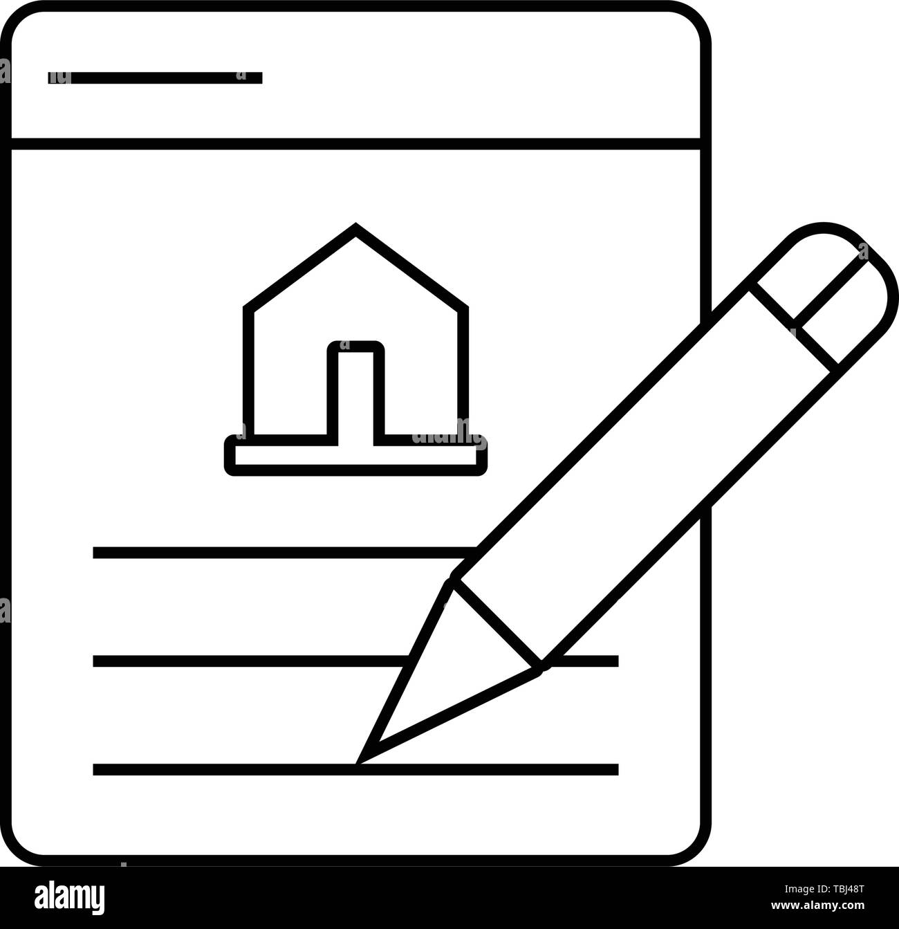 House sale contract Stock Vector Images - Alamy
