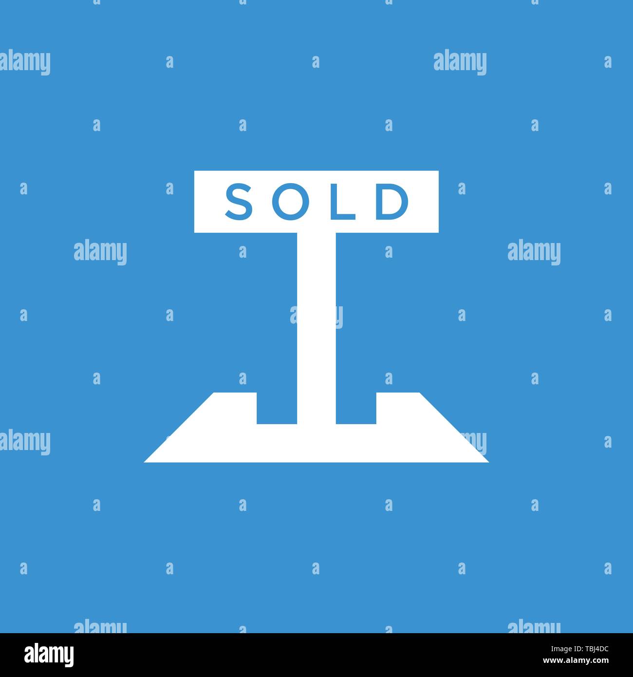Sold sign - Sold sign icon vector Stock Vector Image & Art - Alamy