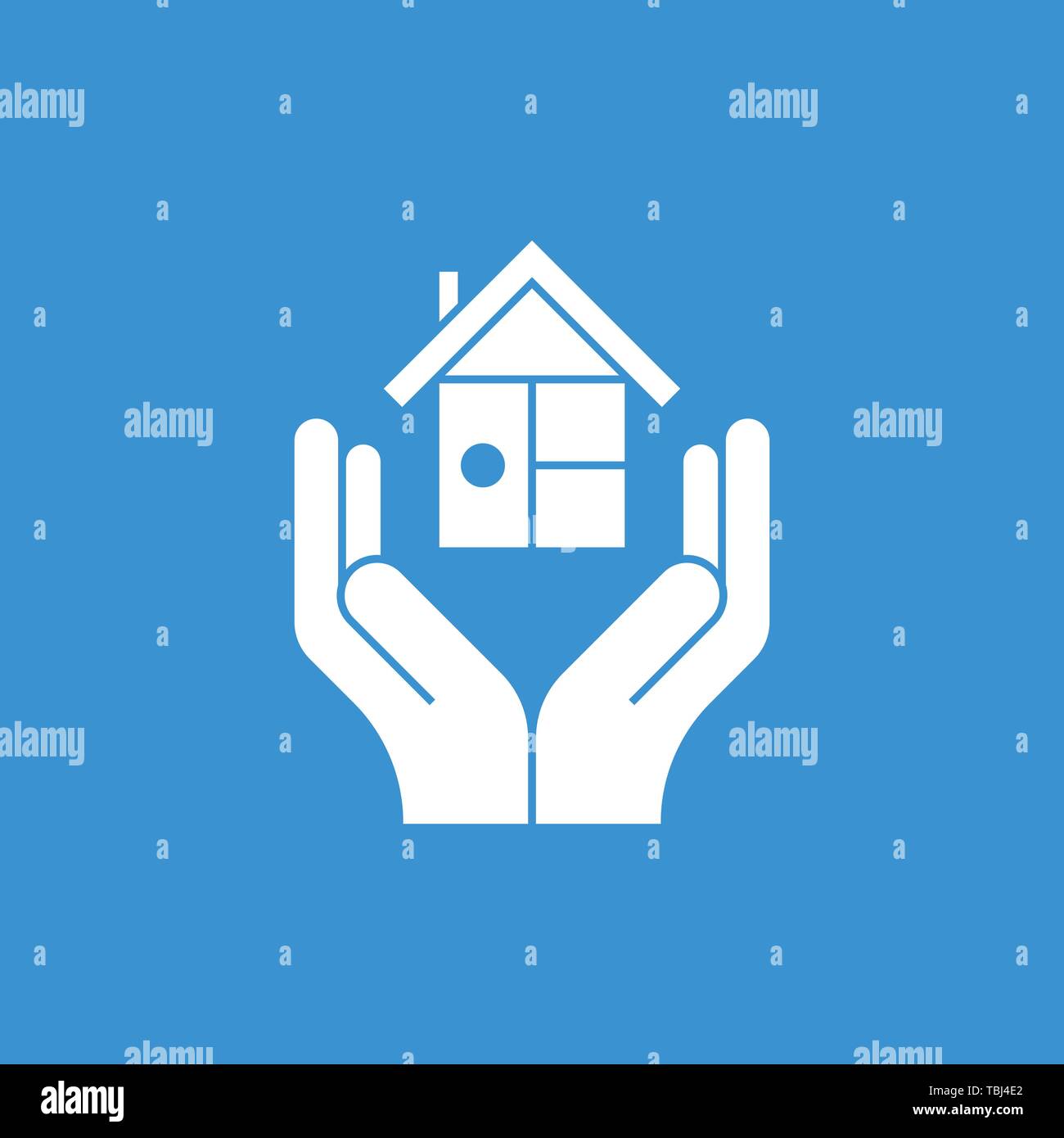 House protection sign - Hand holding house sign - vector Stock Vector ...