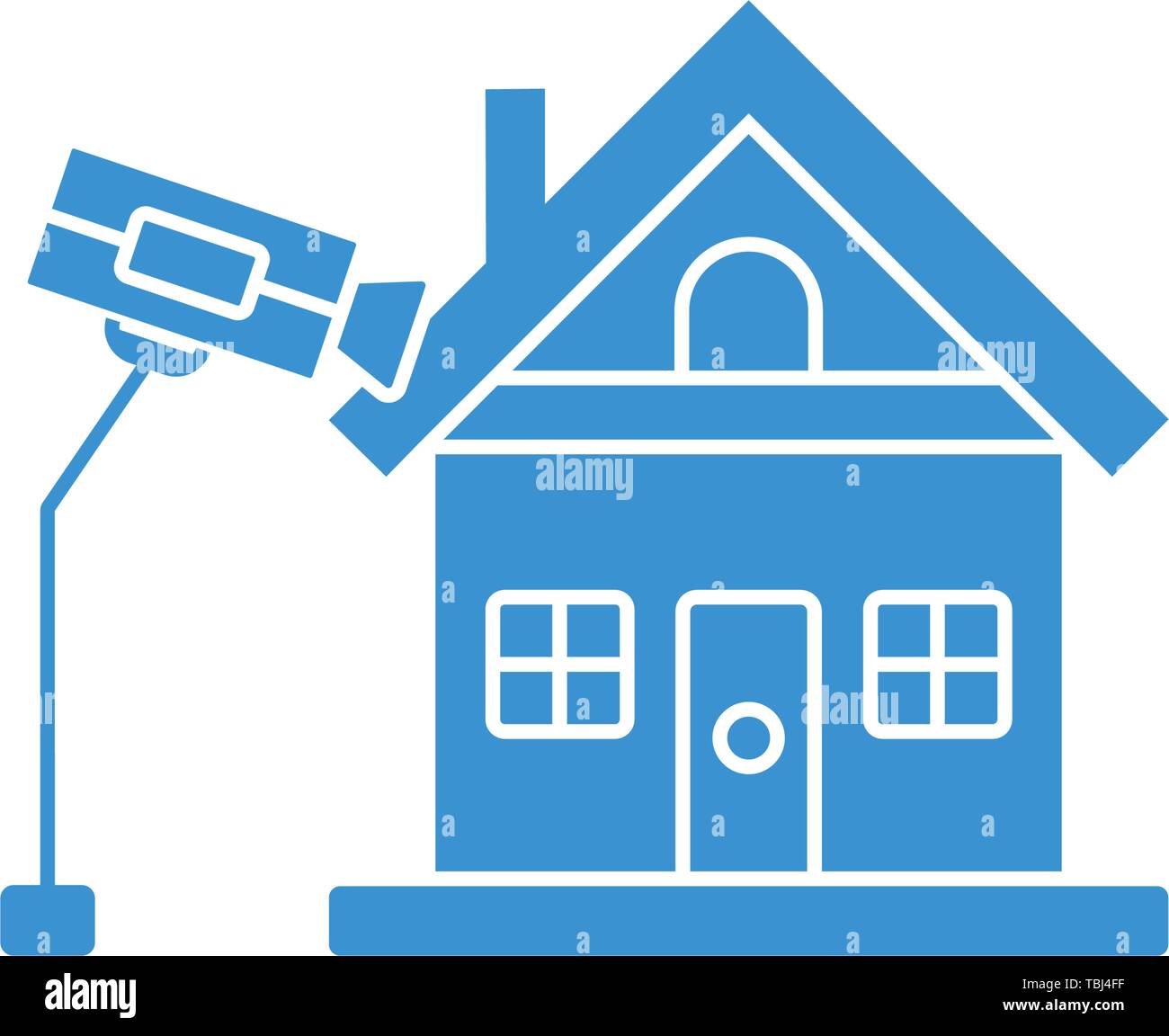 House sign with security camera icon - vector Stock Vector Image & Art ...