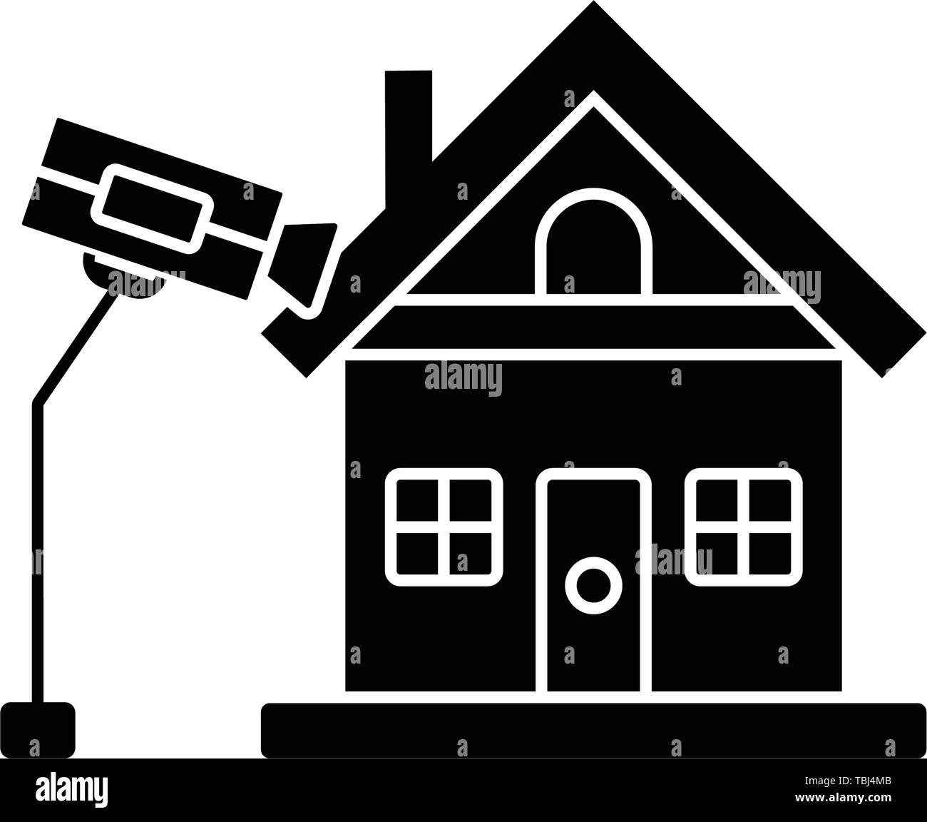 House sign with security camera icon - vector Stock Vector Image & Art ...
