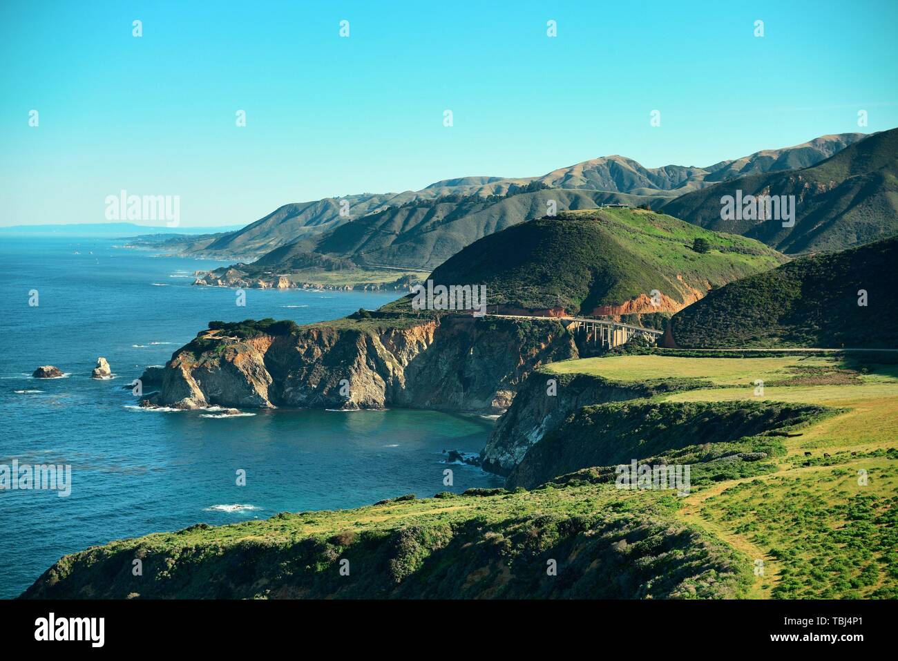 Seascape in Big Sur in California Stock Photo - Alamy