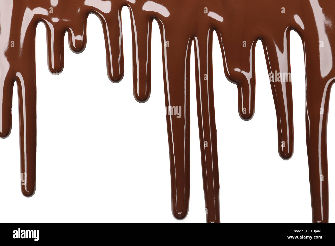 Stains of melted chocolate on white background Stock Photo - Alamy
