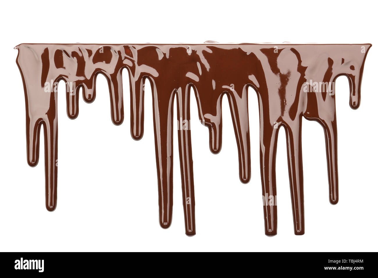 Stains of melted chocolate on white background Stock Photo - Alamy