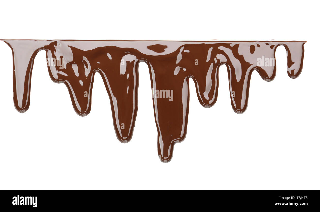 Stains of melted chocolate on white background Stock Photo - Alamy
