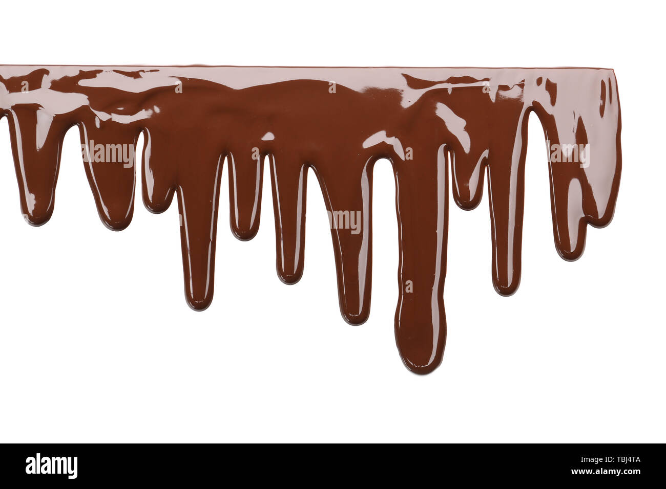 Stains of melted chocolate on white background Stock Photo - Alamy