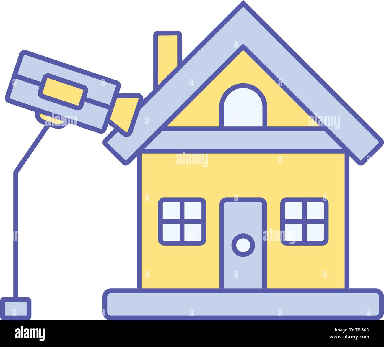 House sign with security camera icon - vector Stock Vector Image & Art ...