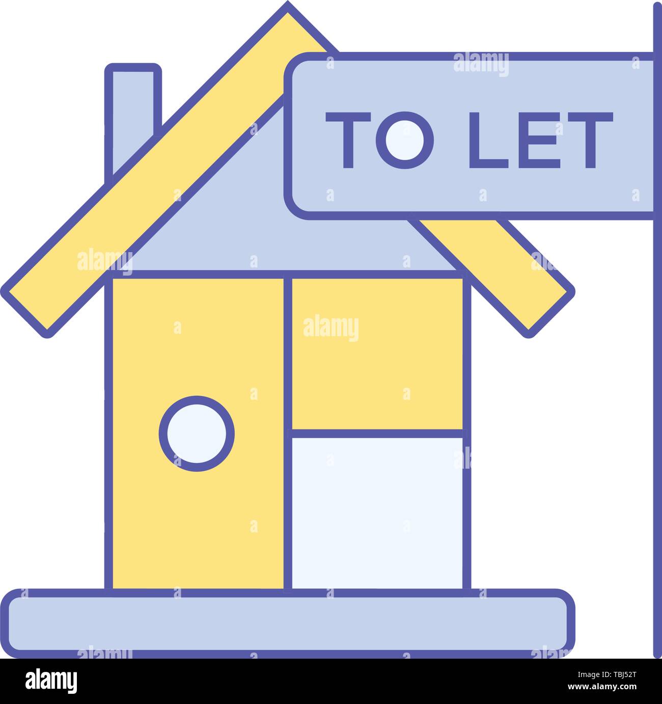 Home - to let - sign - House rent sign icon - vector Stock Vector Image ...