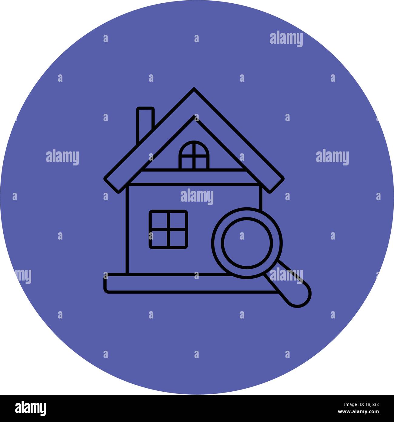 Search house icon - Finding a home sign vector Stock Vector Image & Art ...
