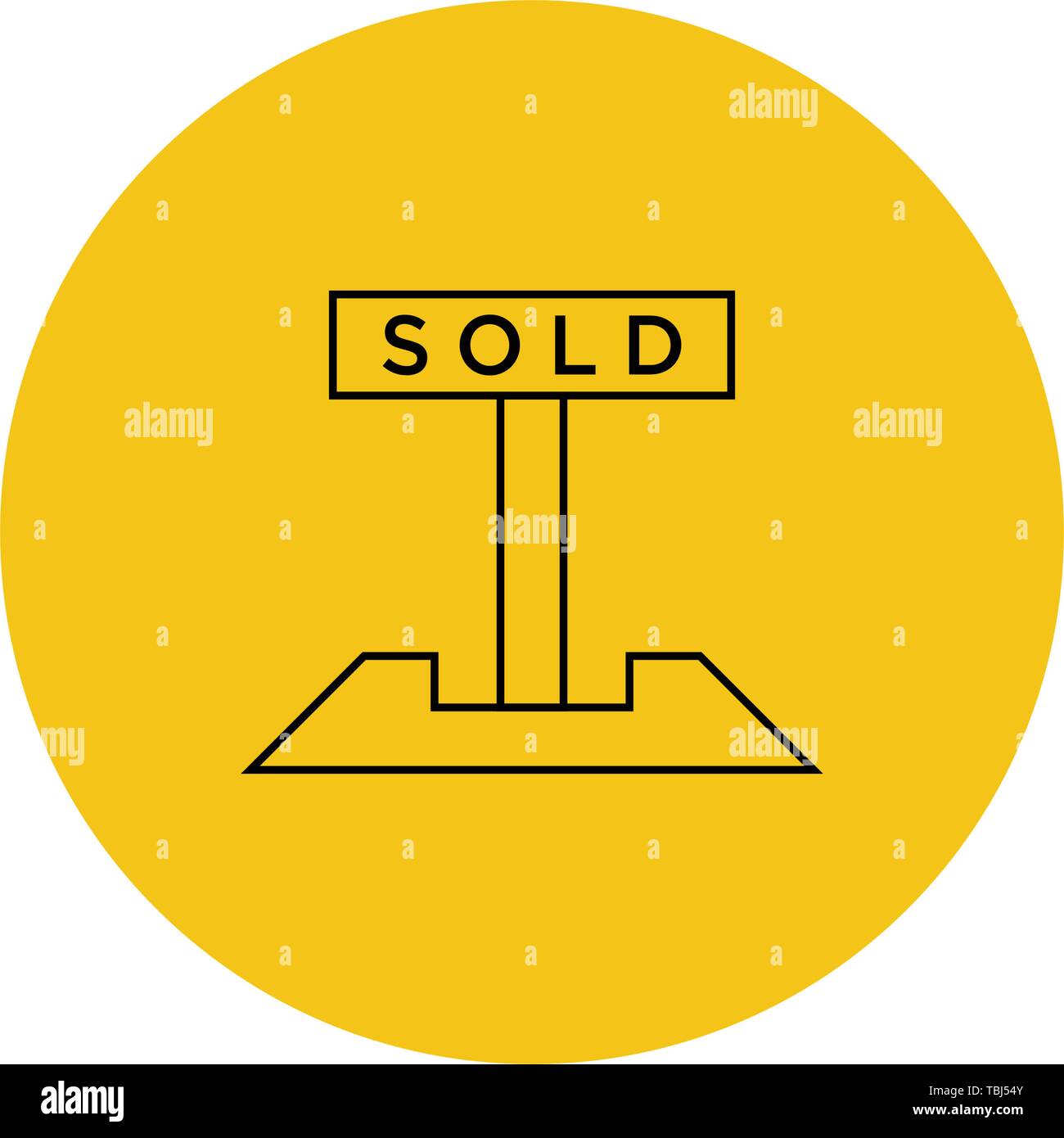 Sold sign - Sold sign icon vector Stock Vector Image & Art - Alamy