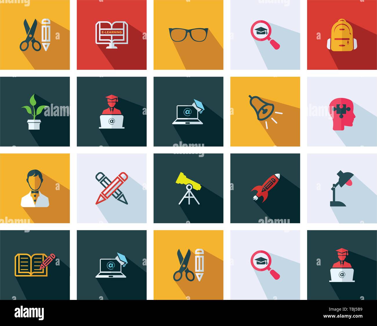 Education icons set vector - Education sign flat vector illustration ...