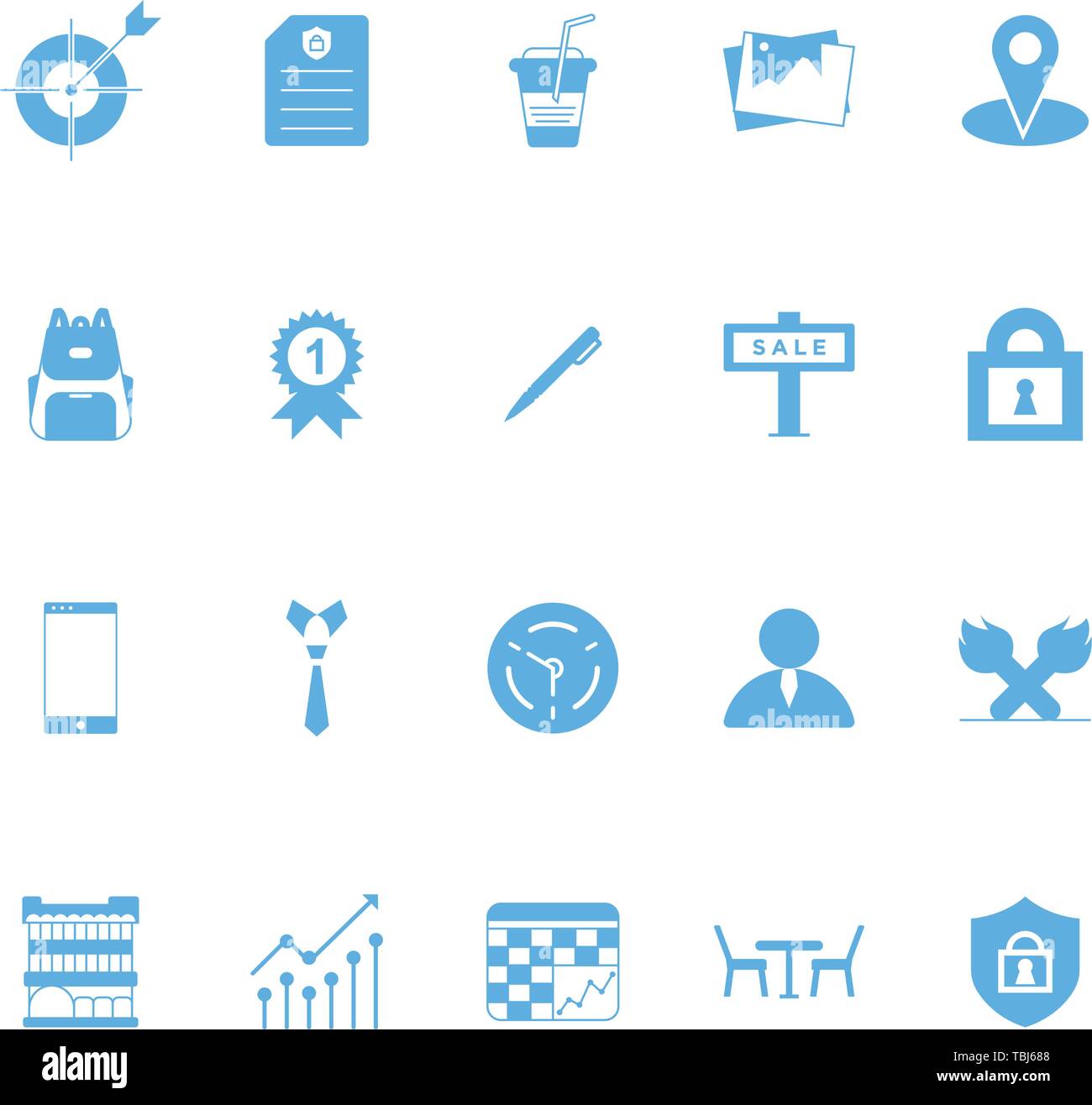 Business icon set - Office sign set vector Stock Vector Image & Art - Alamy