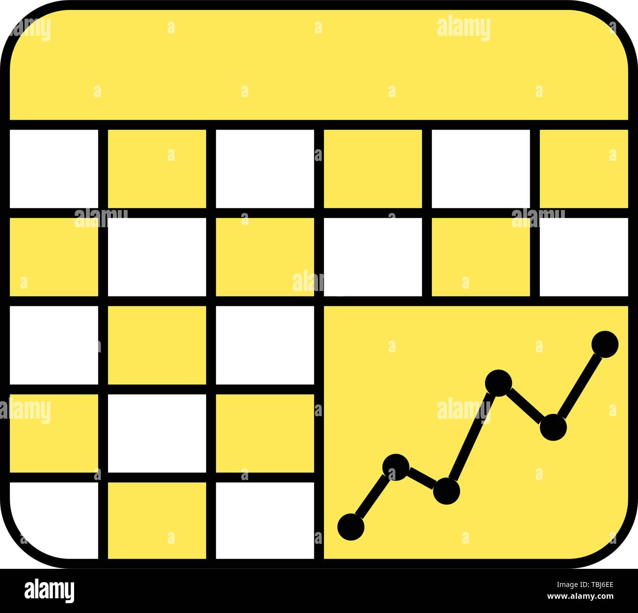 Graph table icon - vector Stock Vector Image & Art - Alamy