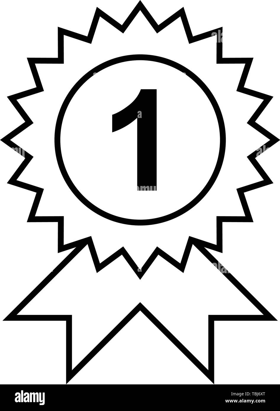 Medal with ribbons award - Number one award Stock Vector Image & Art ...